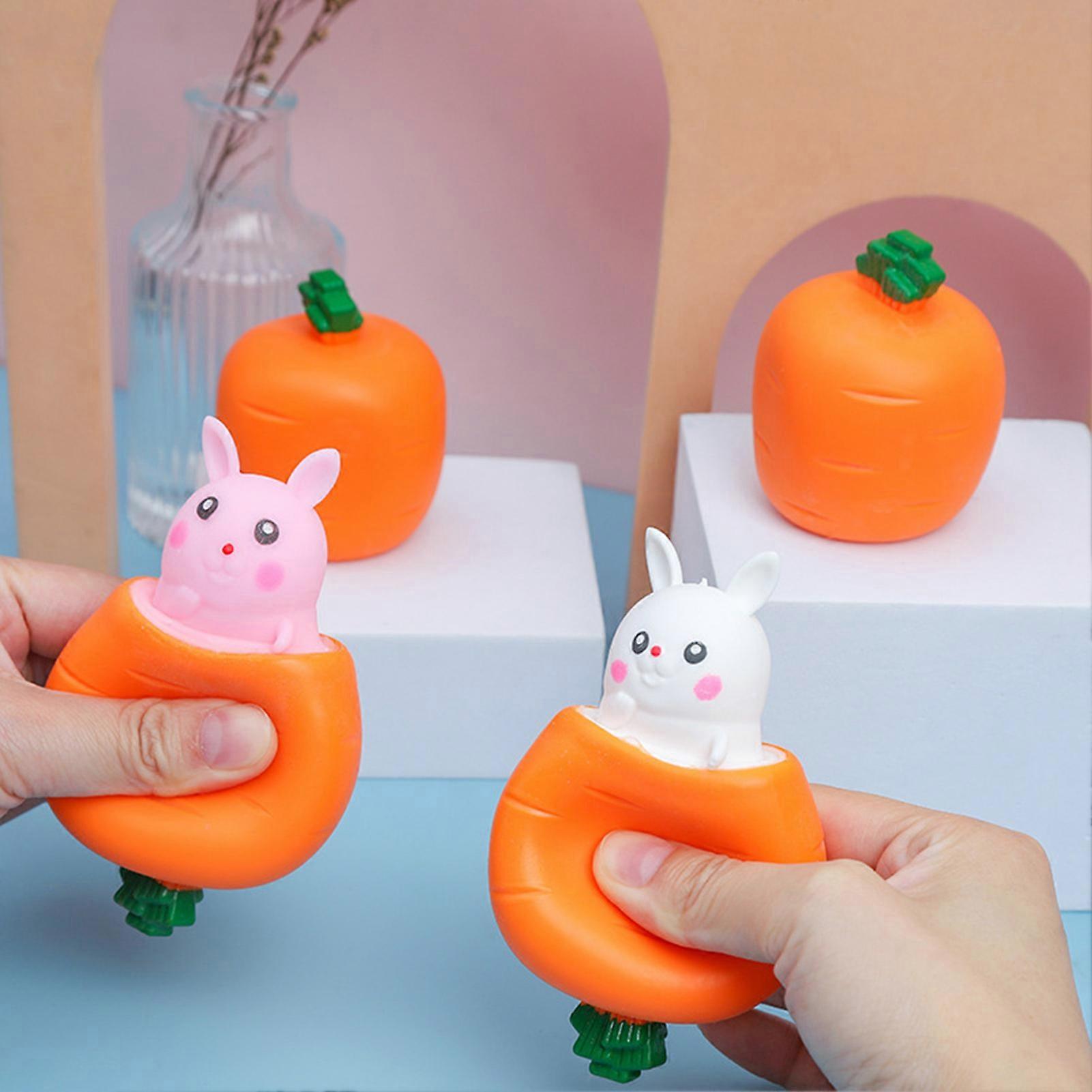 QingHai Squeeze Fidget Toy Flexible TPR Pinch Carrot Doll Quick ...