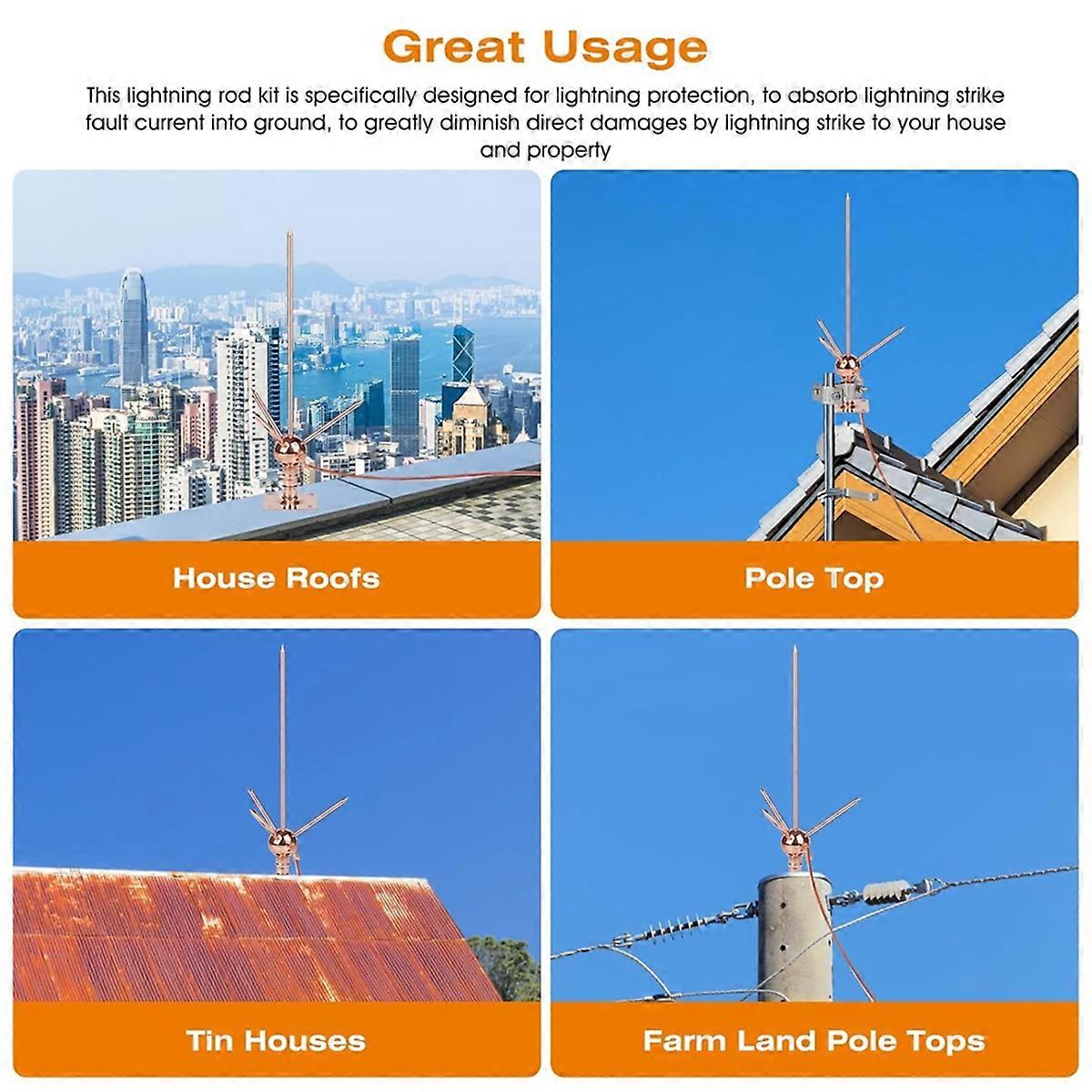 Rod, Copper Brass Rod Kit Removable Protection Equipment System for ...