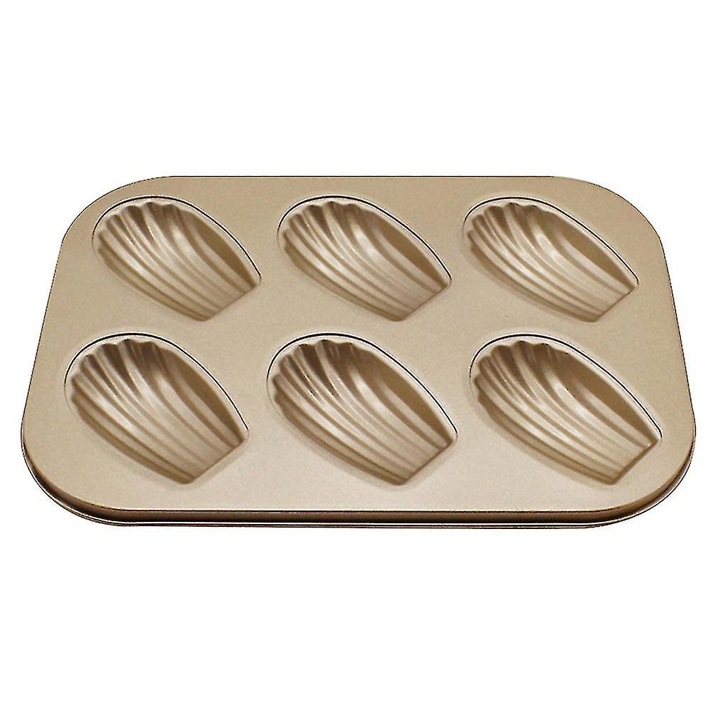 6 Hole Madeleine Tray Diy Baking Shell Cake Mould | Fruugo UK