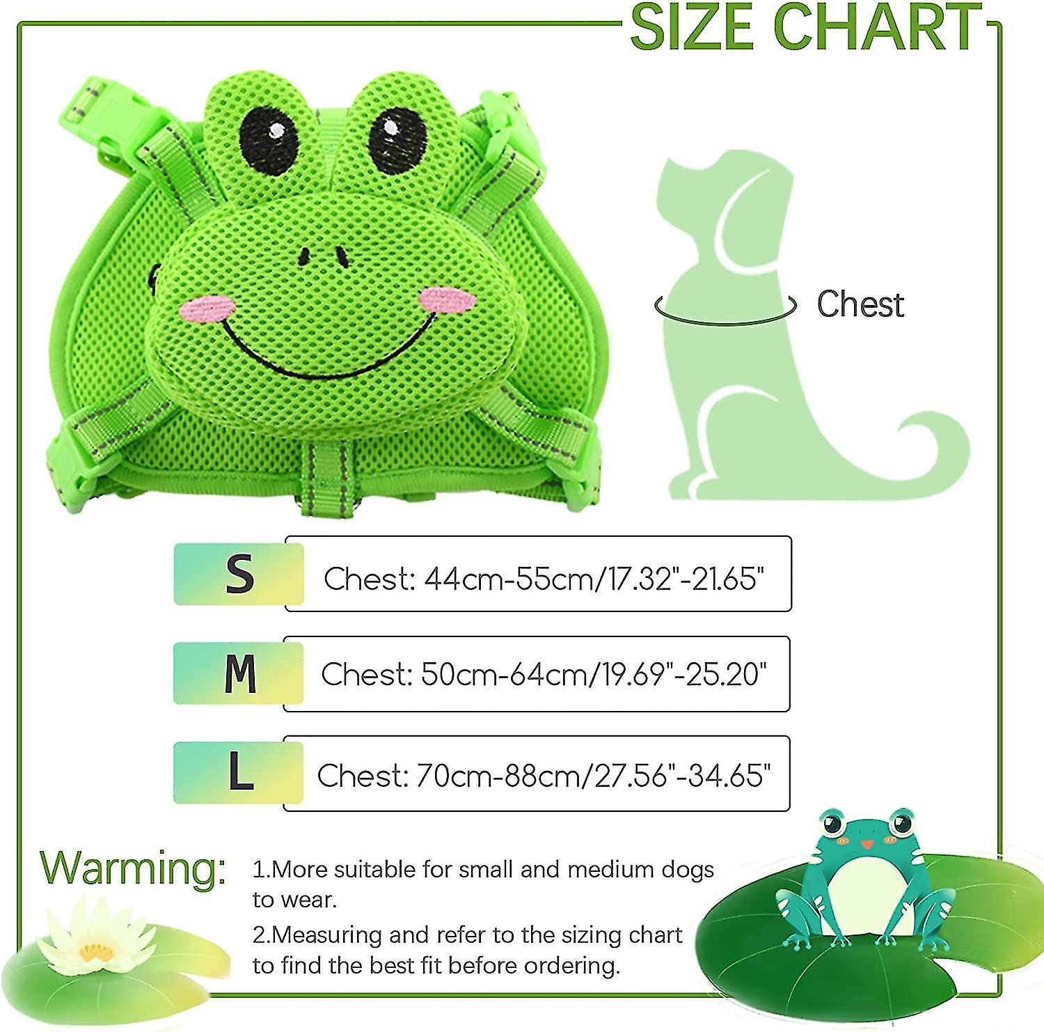 Dog Backpack Cute Frog Shape Self Carrier Harness Adjustable Puppy Bag ...