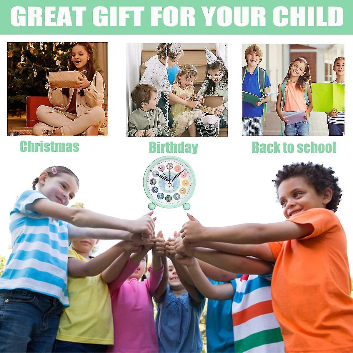 Kids Learning Alarm Clock For Boys/girls , Silent Small Cute Table ...