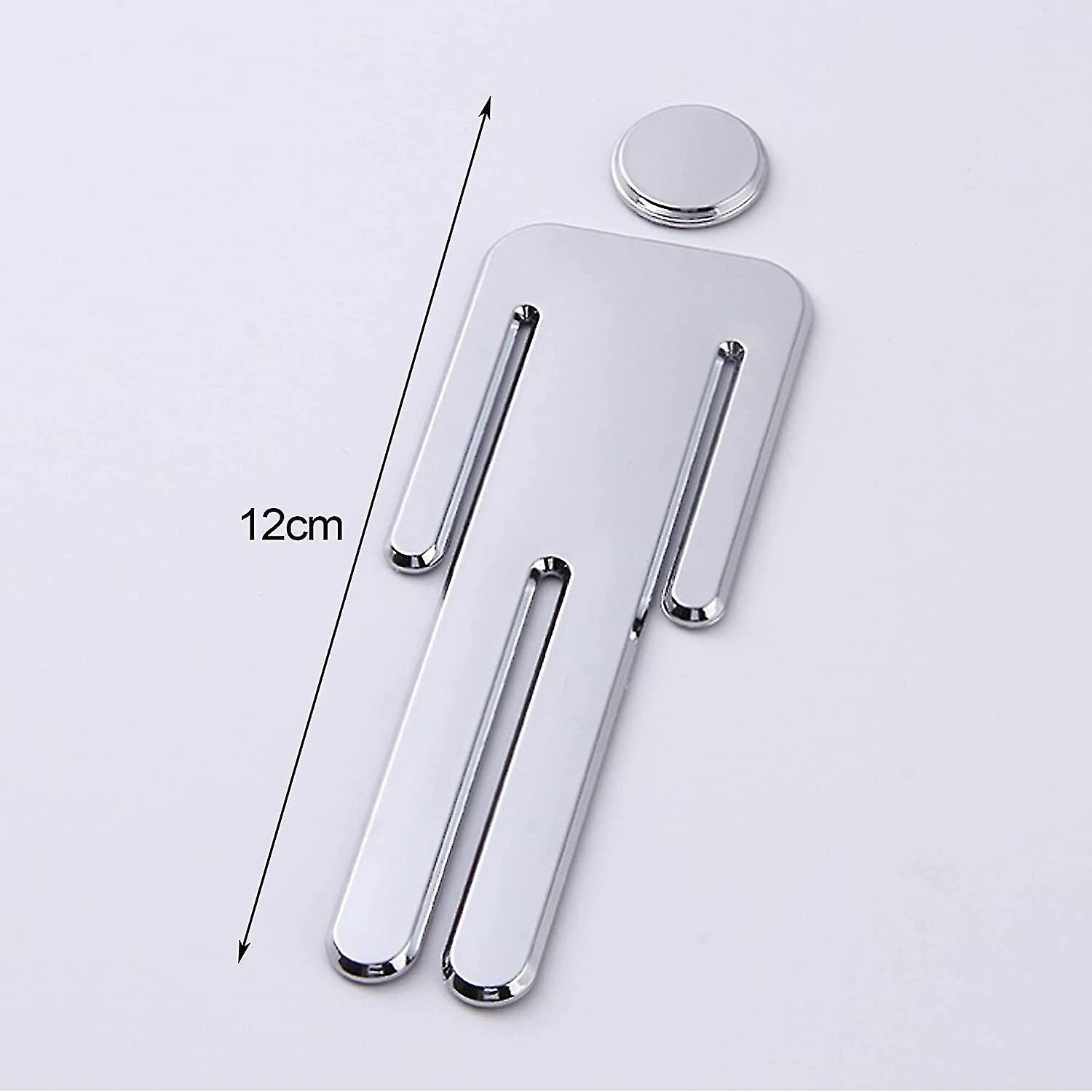 Toilet Signs Of Male And Female Symbols, Restroom Stickers, 12cm Toilet ...