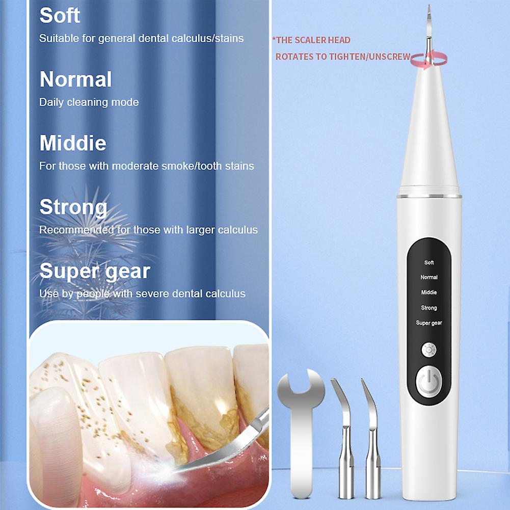 Tooth Calculus Removal Oral Care Electric Sonic With Tips Home Dental ...