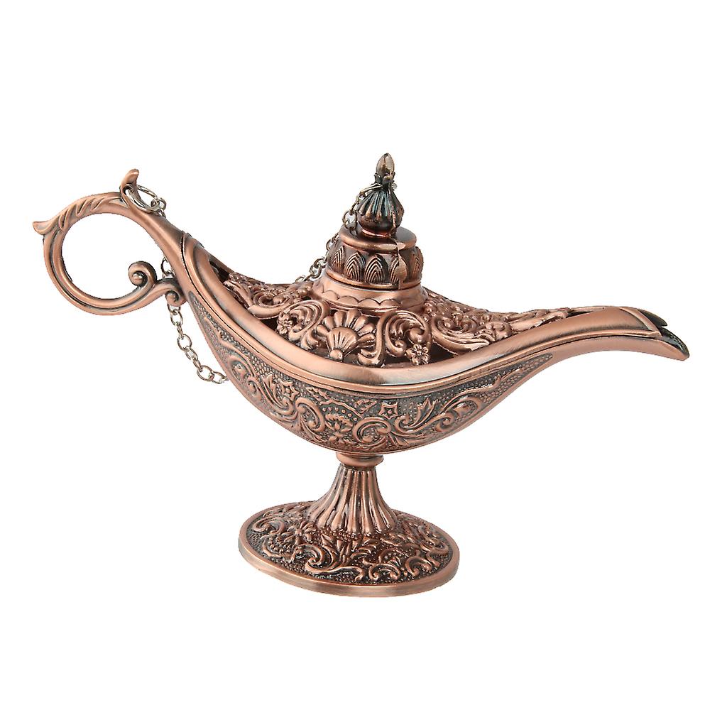 2 Pieces Vintage Metal Lamp Jewelry Display Storage Case Box Red Copper ...