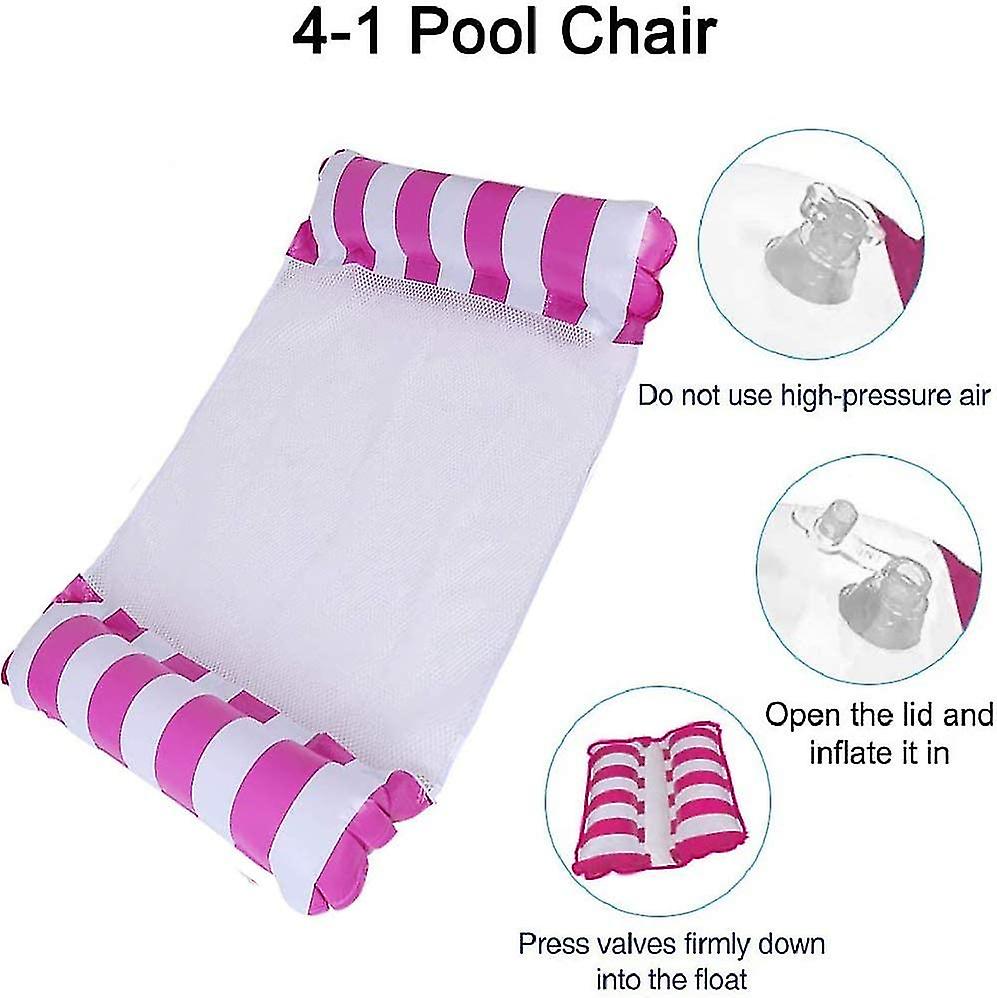 Pool Hammock, 2 Piece Floating Hammock Inflatable Reclining Floating ...