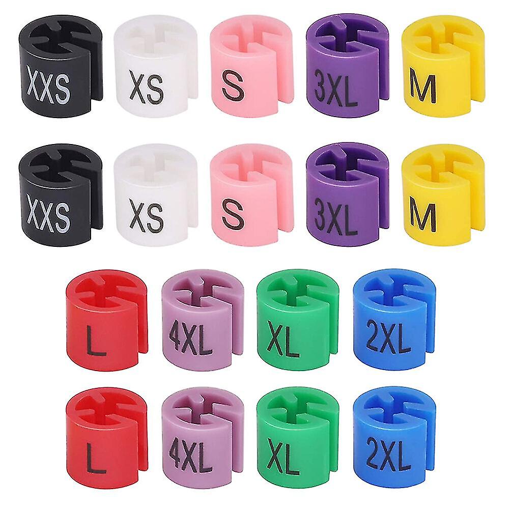 180 Pcs Multi Hanger Hanger Size Markers Clothing Size Marker Colored ...