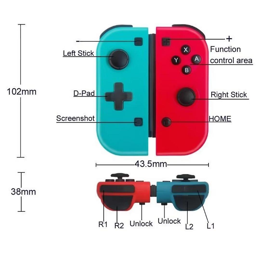 Controller For Nintendo Switch, L/r Switch Wireless Bluetooth Controller Replacement Joysticks ...