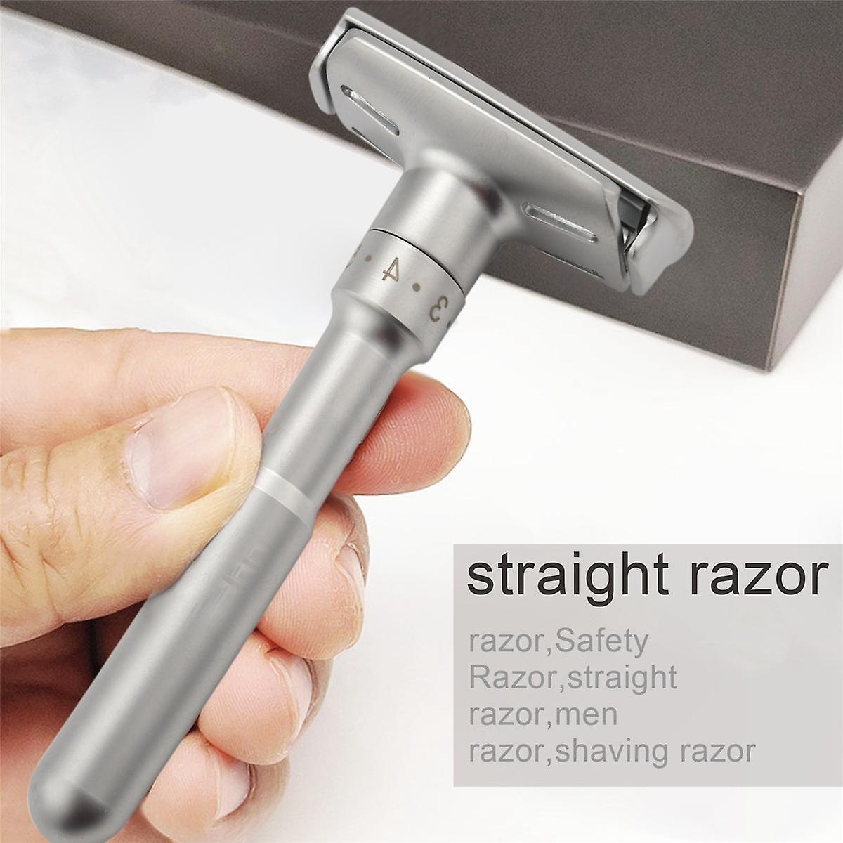 Men's Safety Straight for Men Adjustable Close Shaving Classic Double ...