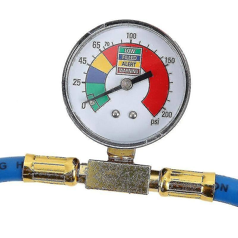 R134a Car Refrigerant Gas Refill Tool With Pressure Gauge Air ...