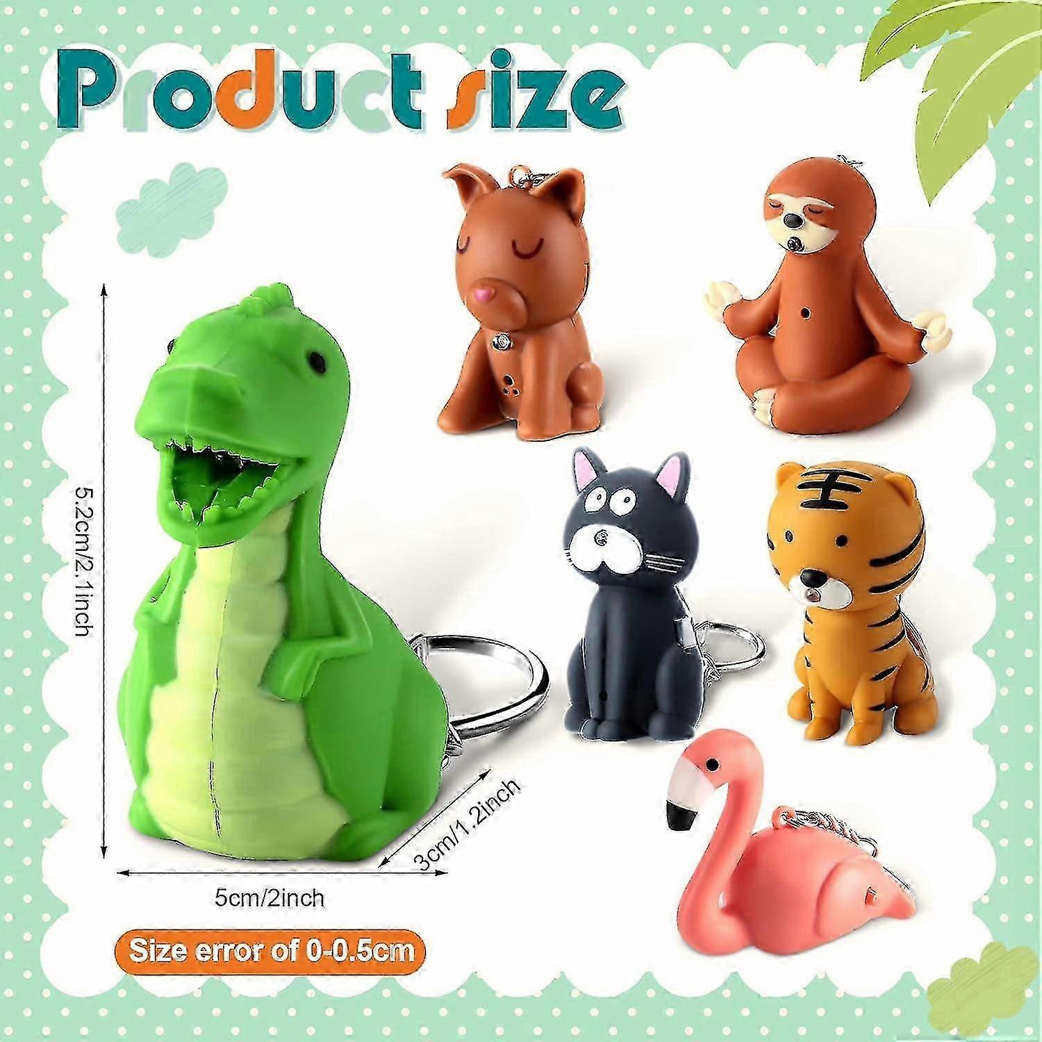 6 Pieces Nurse Flashlight Pediatric Nurse Flashlight Keychain Animal ...