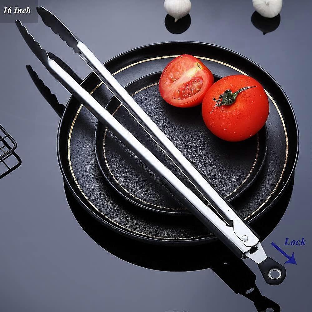 16 Inch Bbq Tongs, Stainless Steel Bbq Tongs, Premium Grill Tongs For ...