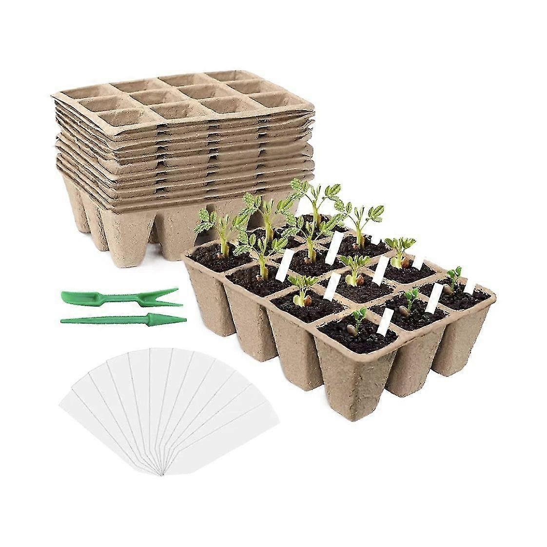 Biodegradable Seed Pots Fiber Seed Pots For Seedlings With 100 Plant ...