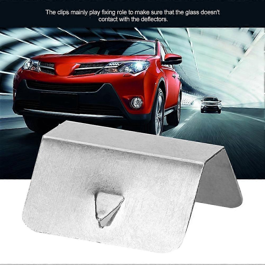 Universal Car Wind Rain Deflector Channel Stainless Steel Fixing ...