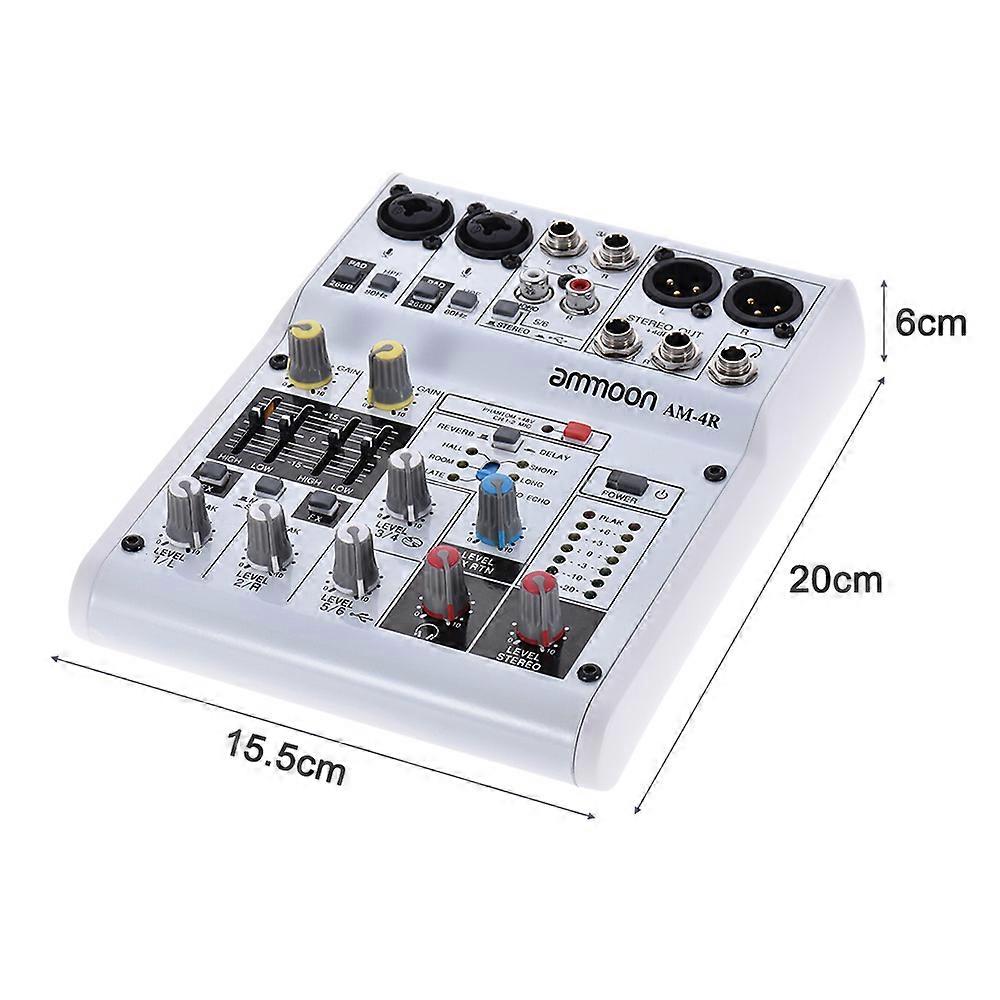 AM-4R Mixer Console 6-Channel Audio Mixing Console Sound Card Digital ...