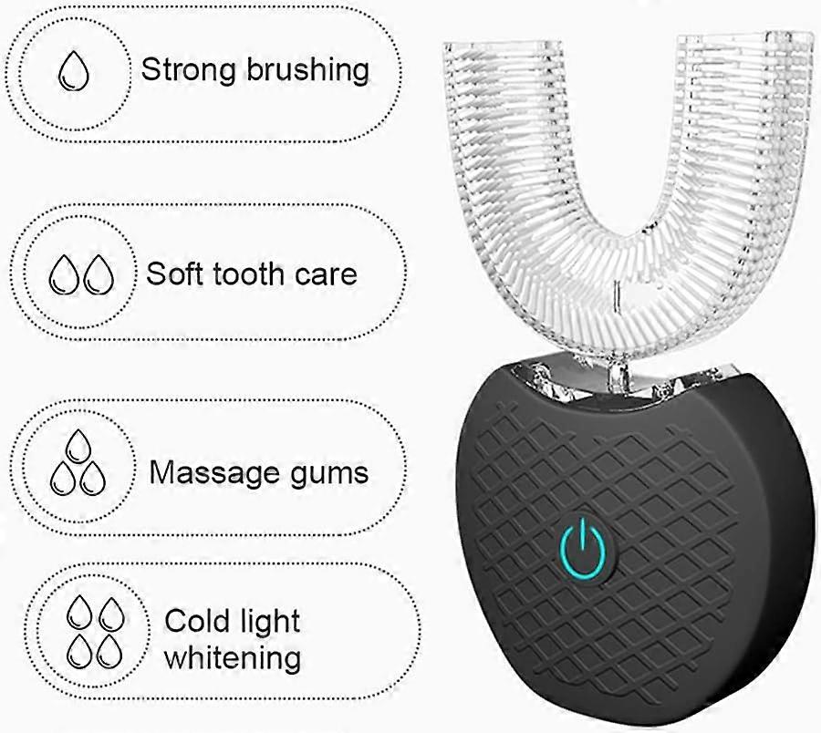 Electric Toothbrush Adults - Ultrasonic U-shaped Toothbrushes - 360 ...