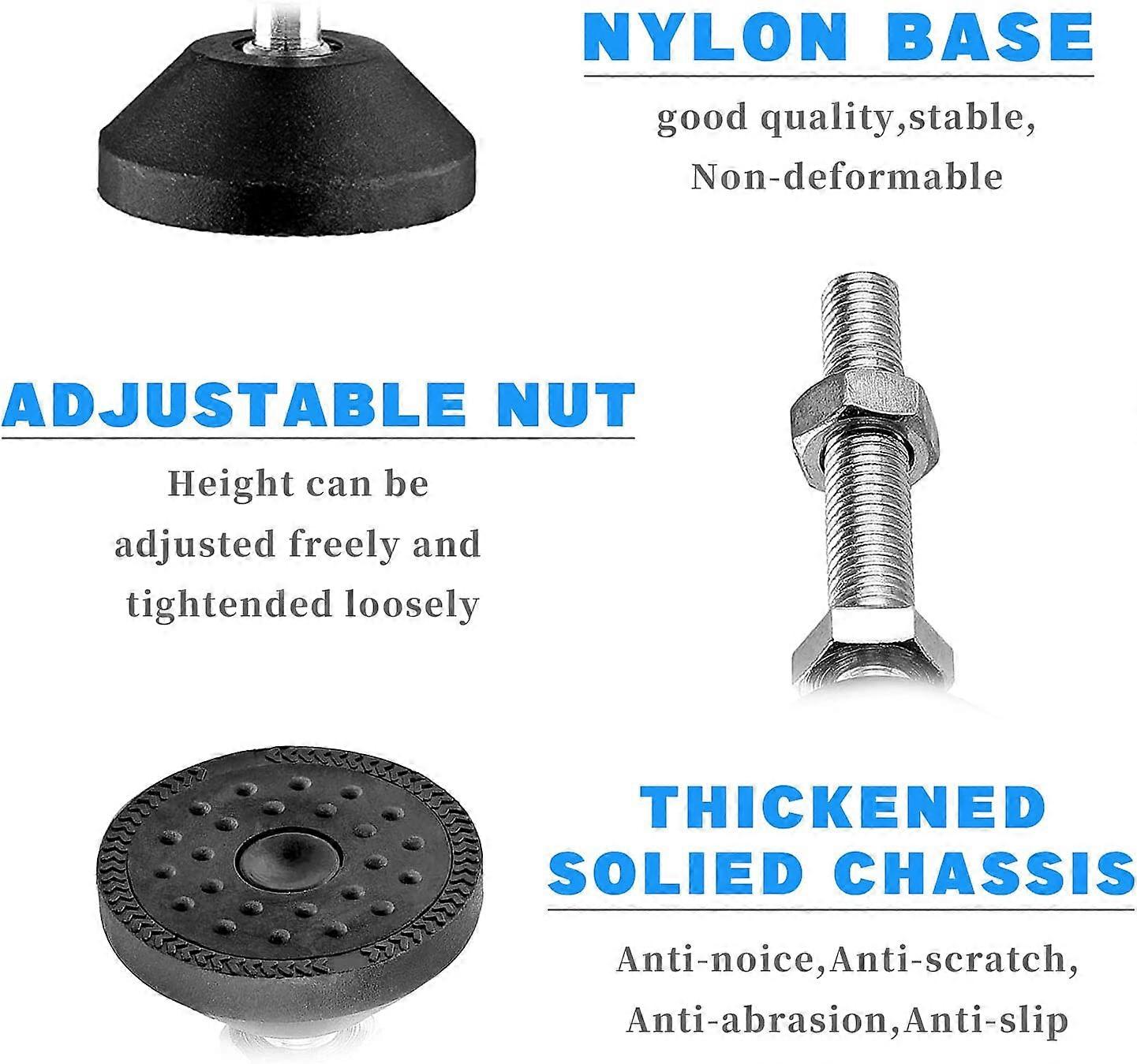 8 Pieces Leveling Feet 50*M8, Adjustable Furniture Feet, Stainless ...