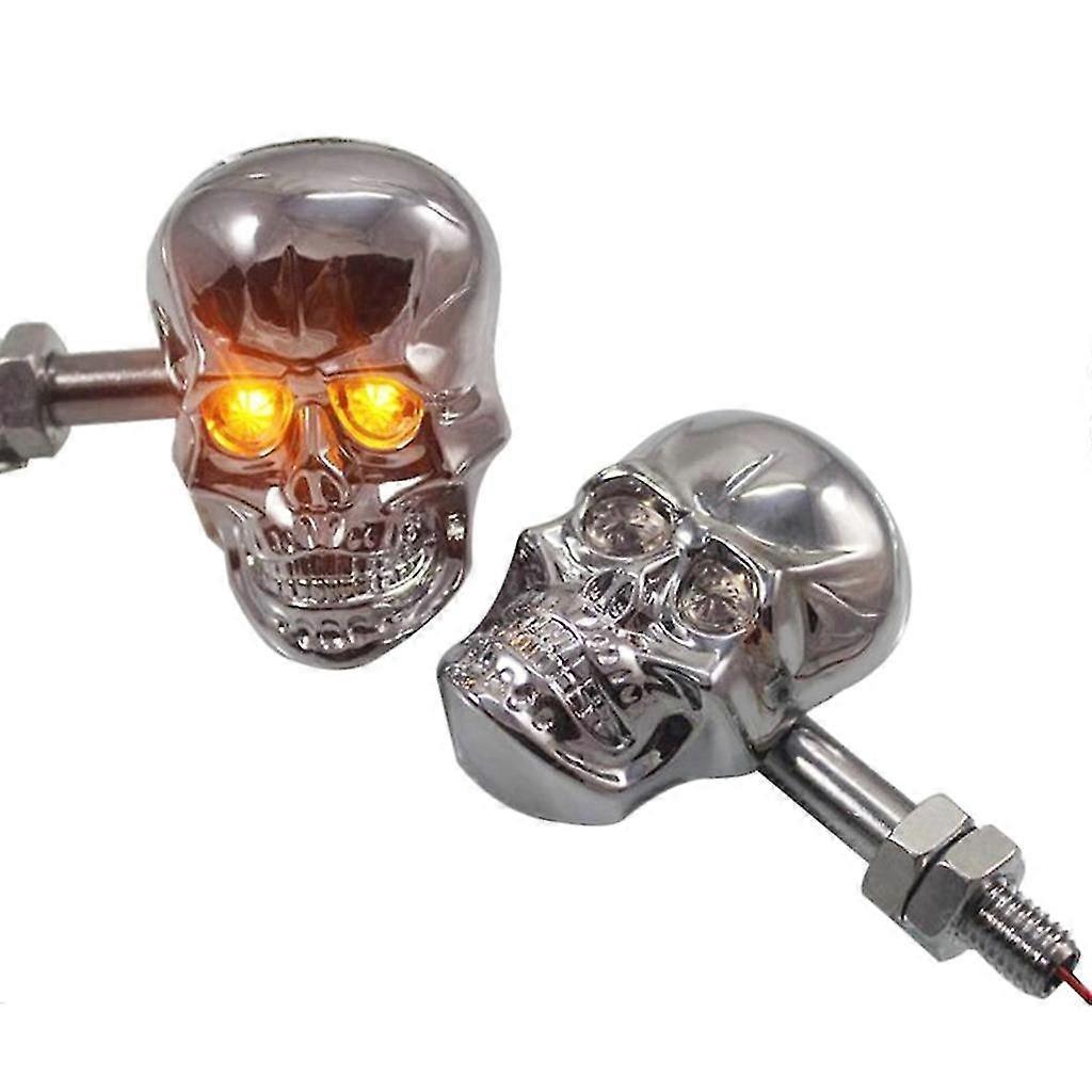 Universal Skull LED Turn Signals Blinker Indicator Lights Used for ...