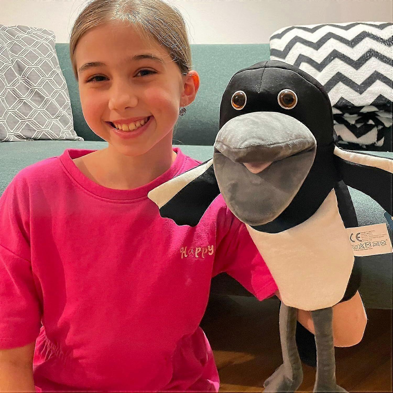 Steve and Maggie Plush Toy, Soft Magpie Plush Toy, Bird Hand Puppet ...