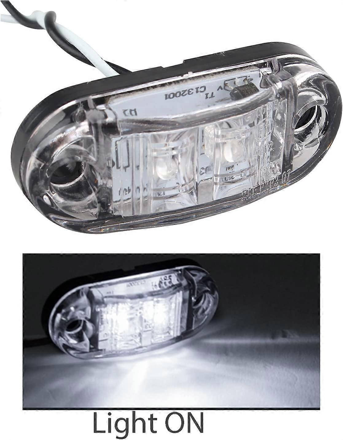 4pcs IP65 Oval LED Lamps Side Marker Lights 12V/24V Front Rear Lights ...