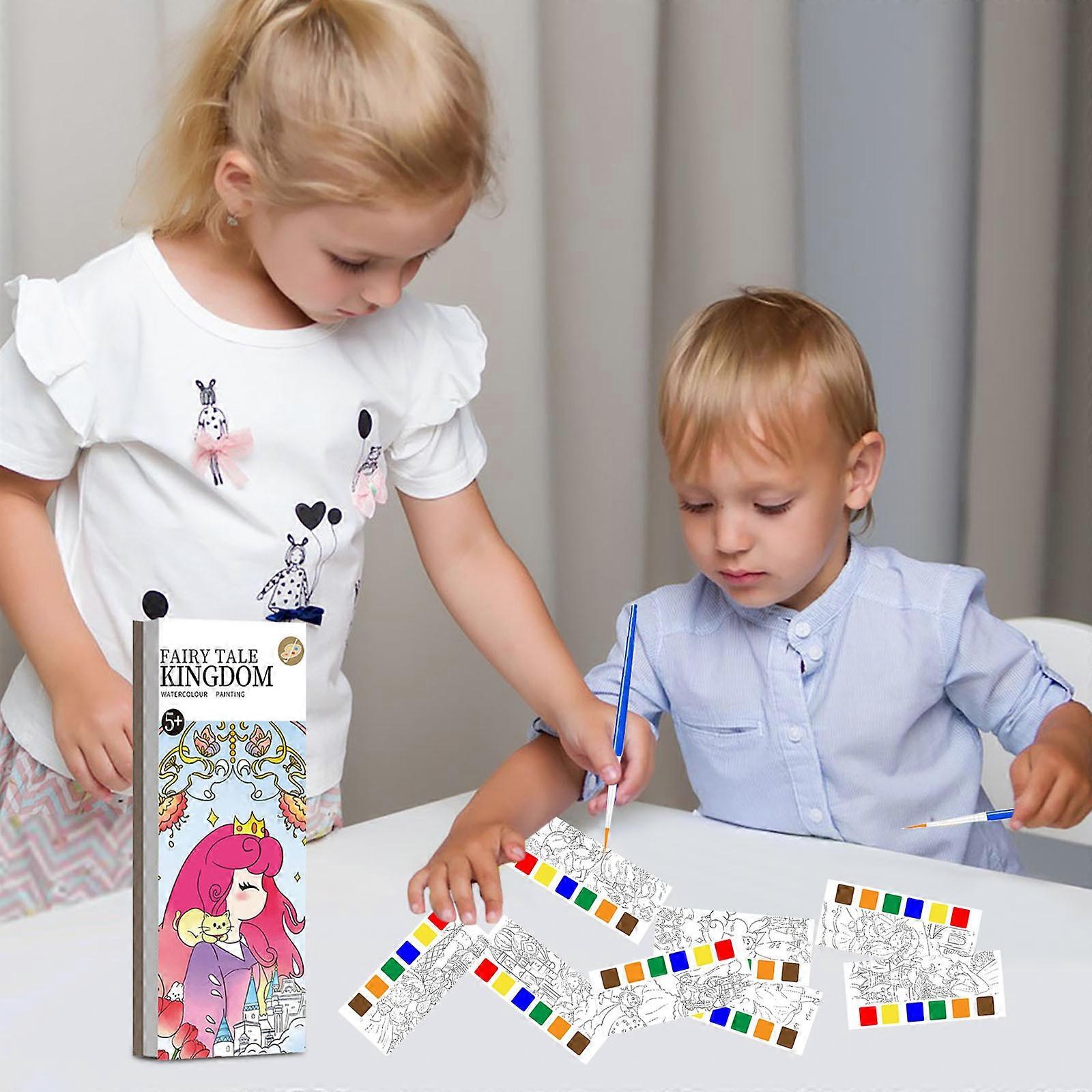 Watercolor Coloring Note Book For Children's Watercolor Graffiti Paper ...