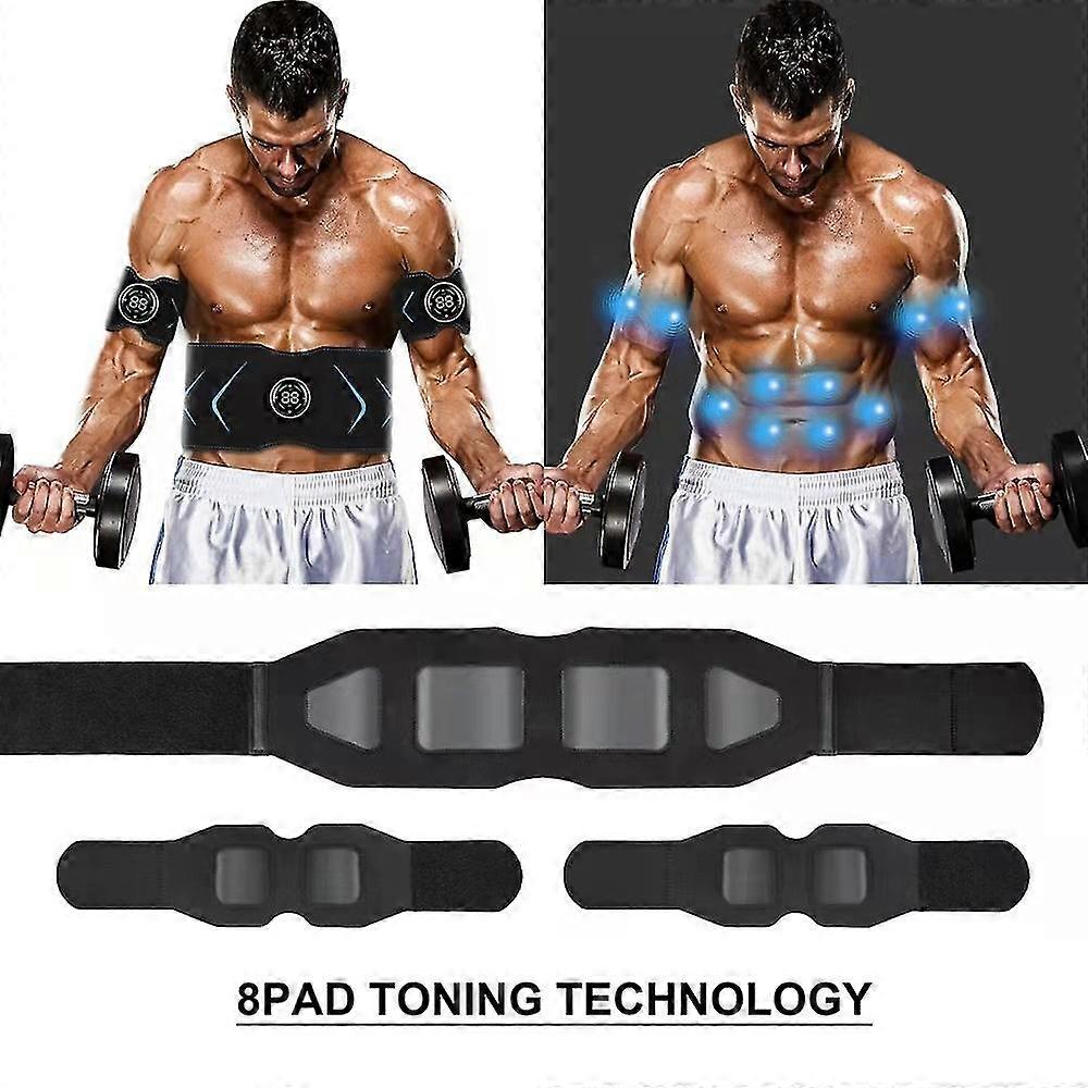 Abs Training Belt Set Electric Abdominal Body Slimming Belt Waist Band ...