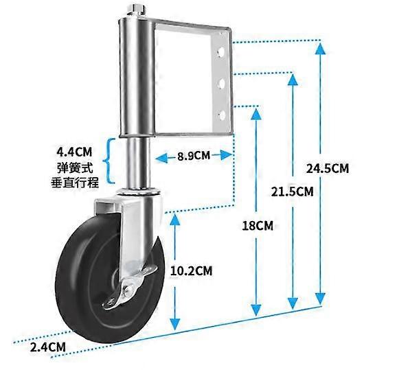 2PCS Spring-Loaded Gate Rollers Swivel Gate Support Roller Heavy-Duty ...