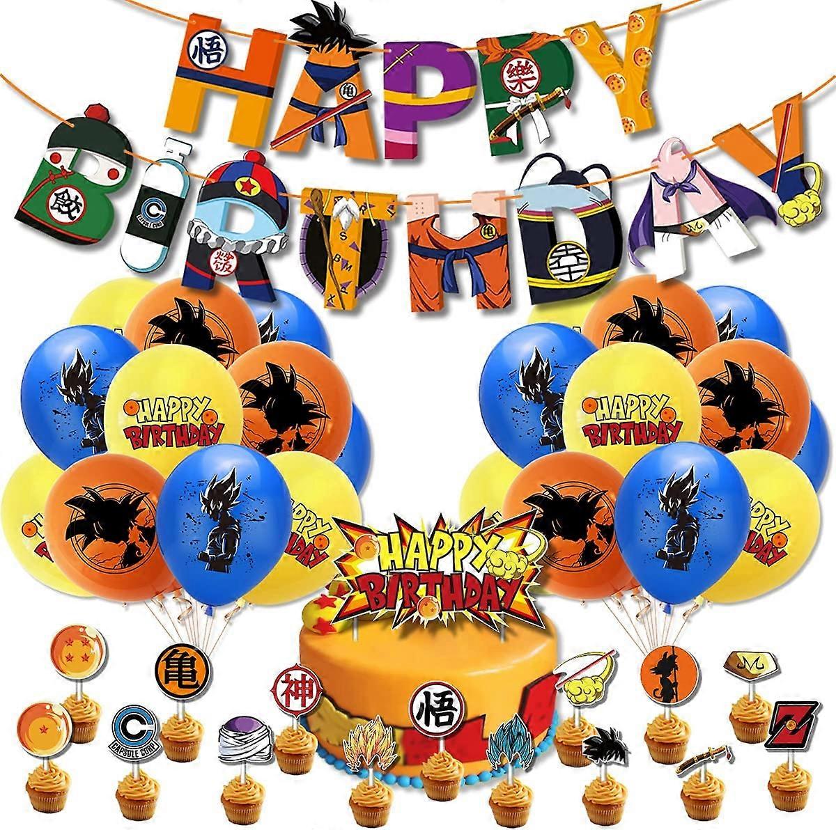 Birthday Banner for Dragon Ball Z Theme Party Decorations Dragon goku ...