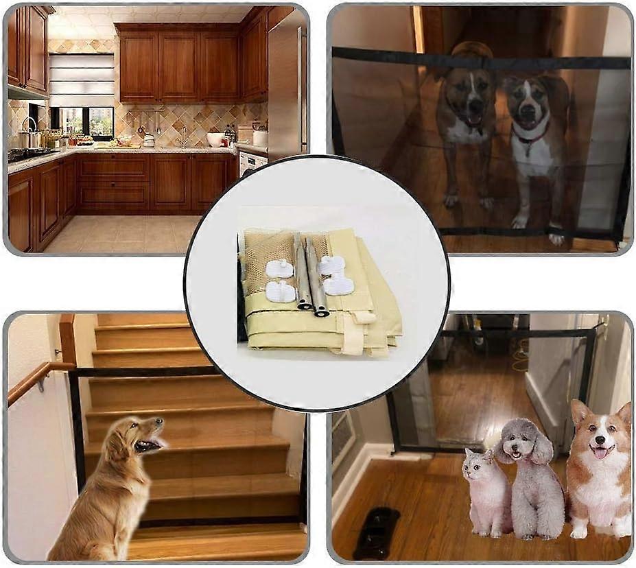 2024 Suitable Magic Gate for Dogs, Foldable, Portable, Dog Safety Gate ...
