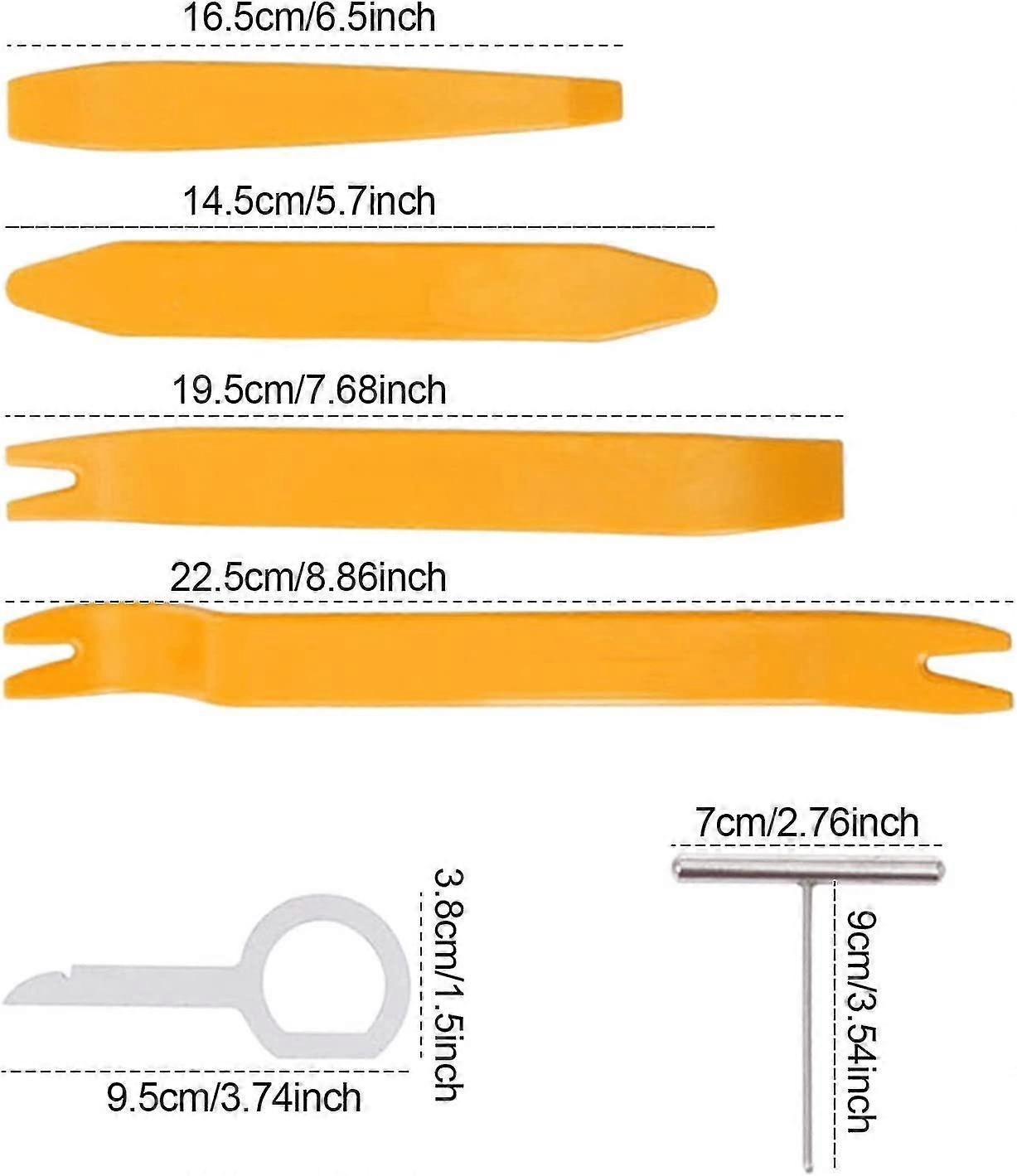 12 Pcs Car Trim Removal Plastic Pry Tools Kit, Car Radio Removal Tool ...