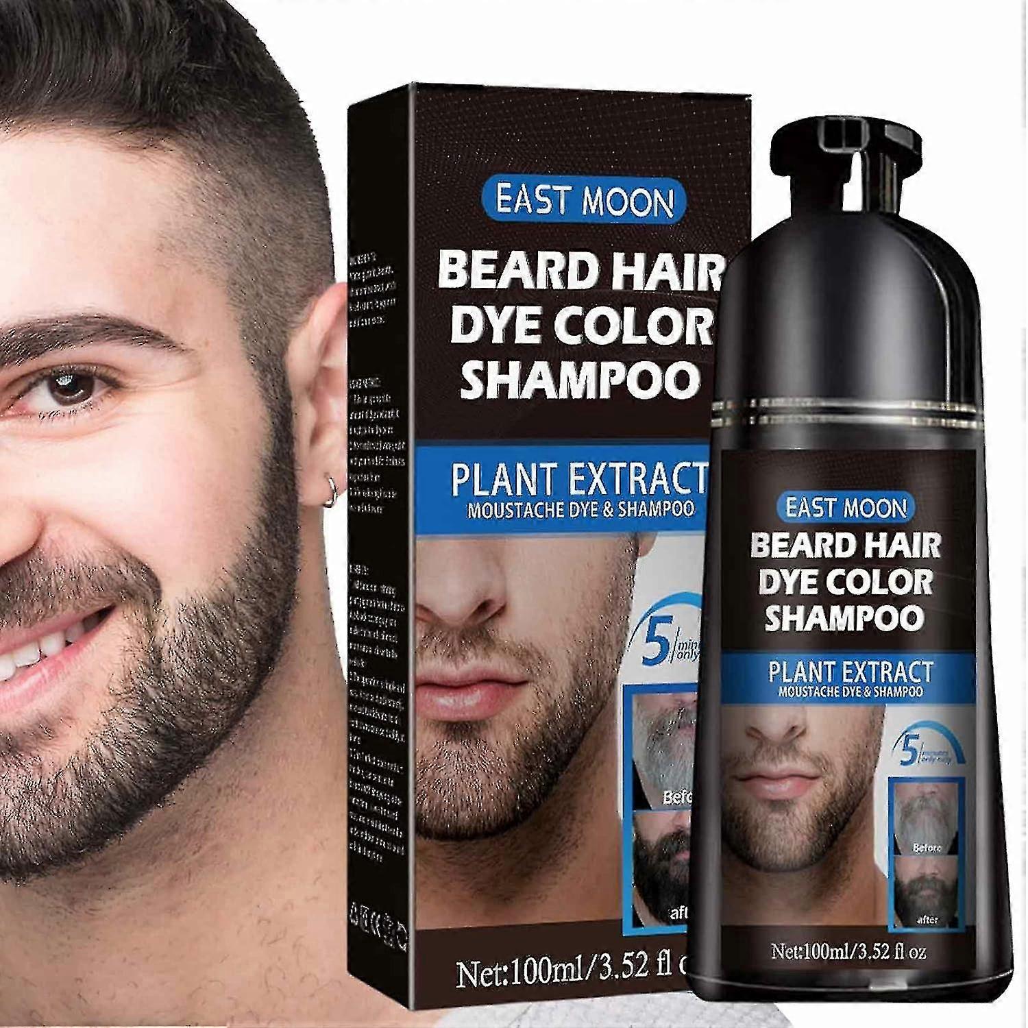 Beard Dye Shampoo For Men, Men Mustache & Beard Dye For Gray Hair To ...