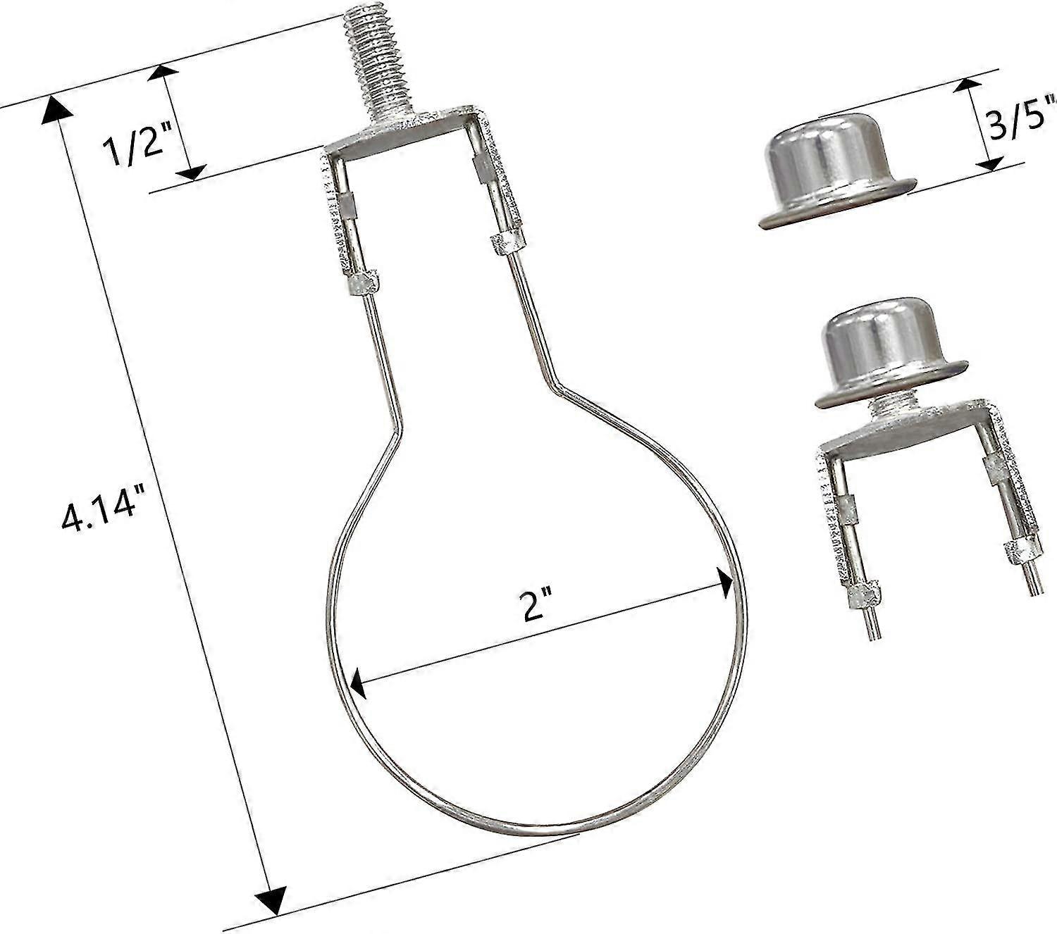 2 Pack Lamp Shade Harp Holder Adapter Kit (silver) | Fruugo UK