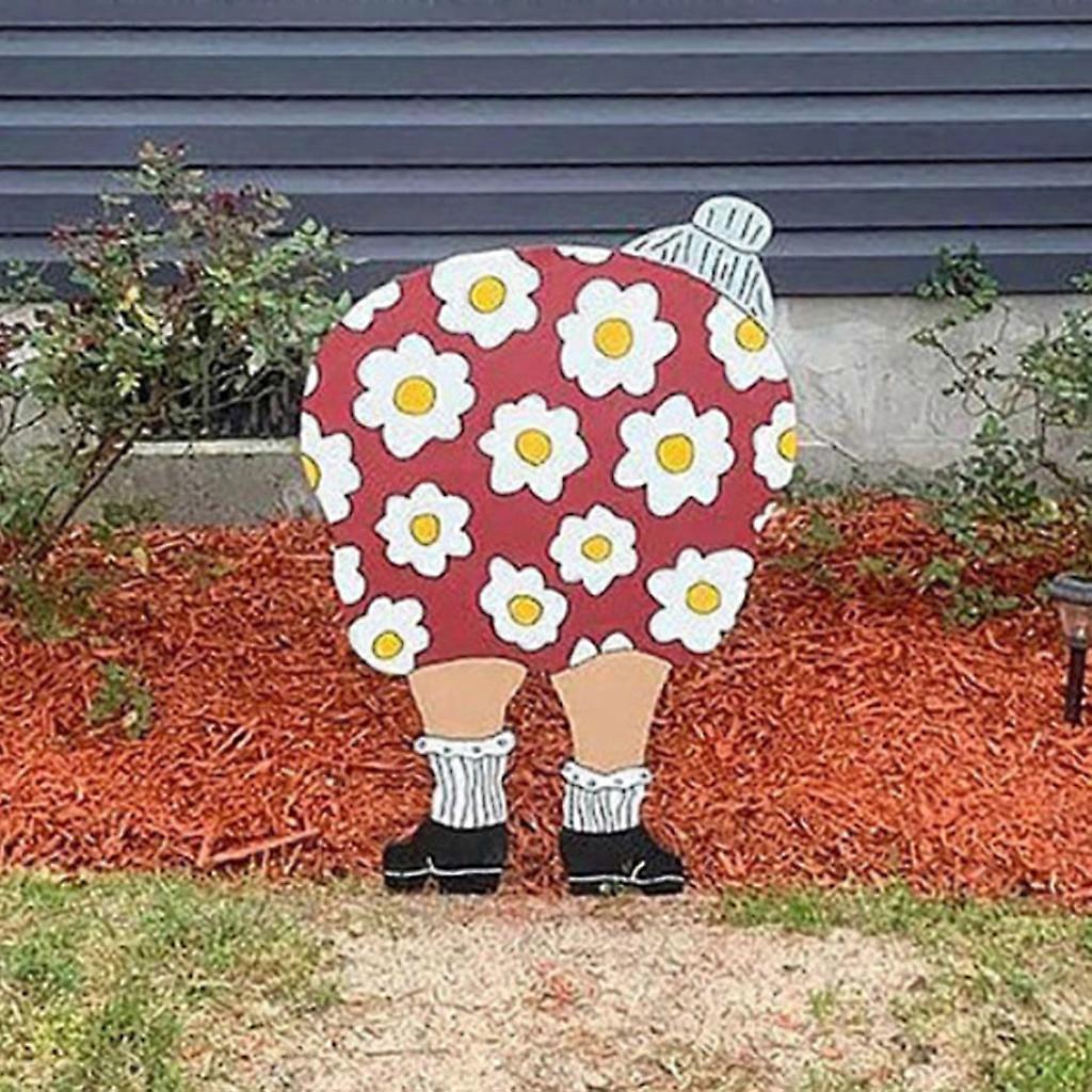 Garden Decoration Outdoor Old Lady Bending Down Yard Sign Outdoor Lawn ...