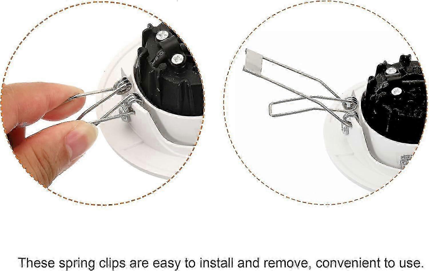 52x19mm Recessed Spotlight Spring Clips 10Pcs Emitting Diode Recessed ...