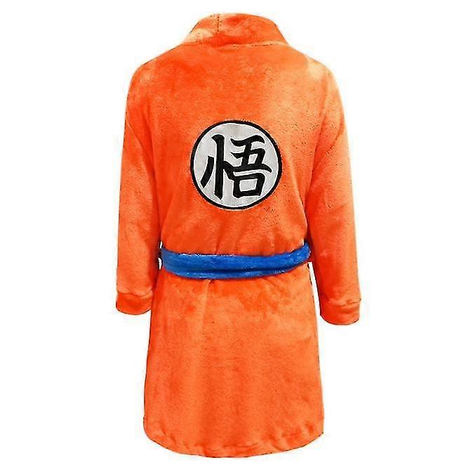 Adults Flannel Bathrobe Son Goku Sleepwear Robe Pajamas Halloween ...