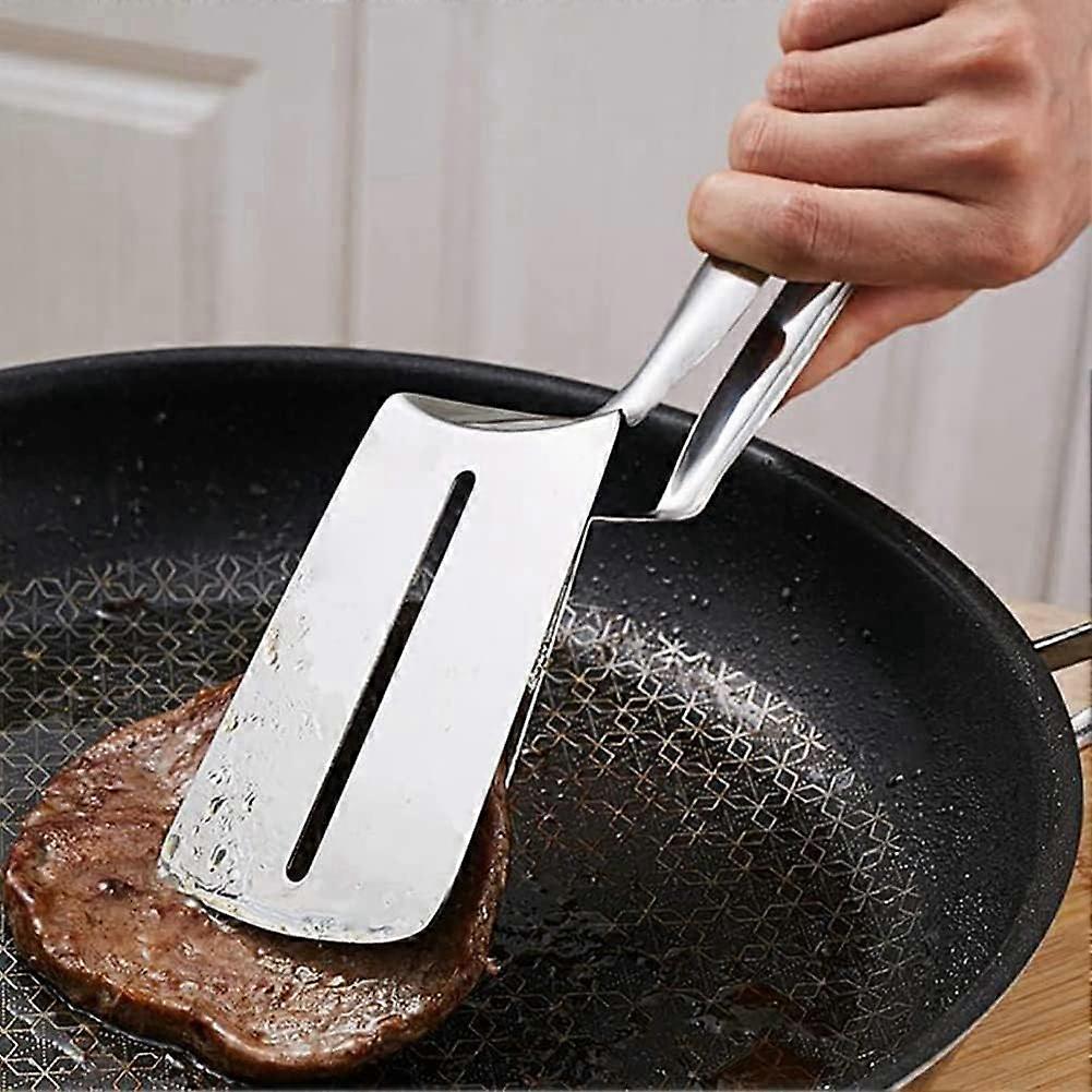 Double-Sided Stainless Steel Tongs, Multifunction BBQ And Pizza Tool ...