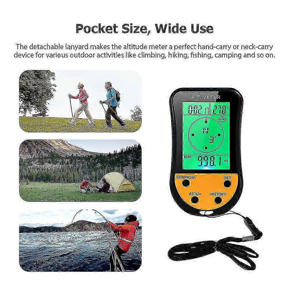 Electronic Digital Altimeter 8 In 1 Multifunction Lcd Backlight Mini ...
