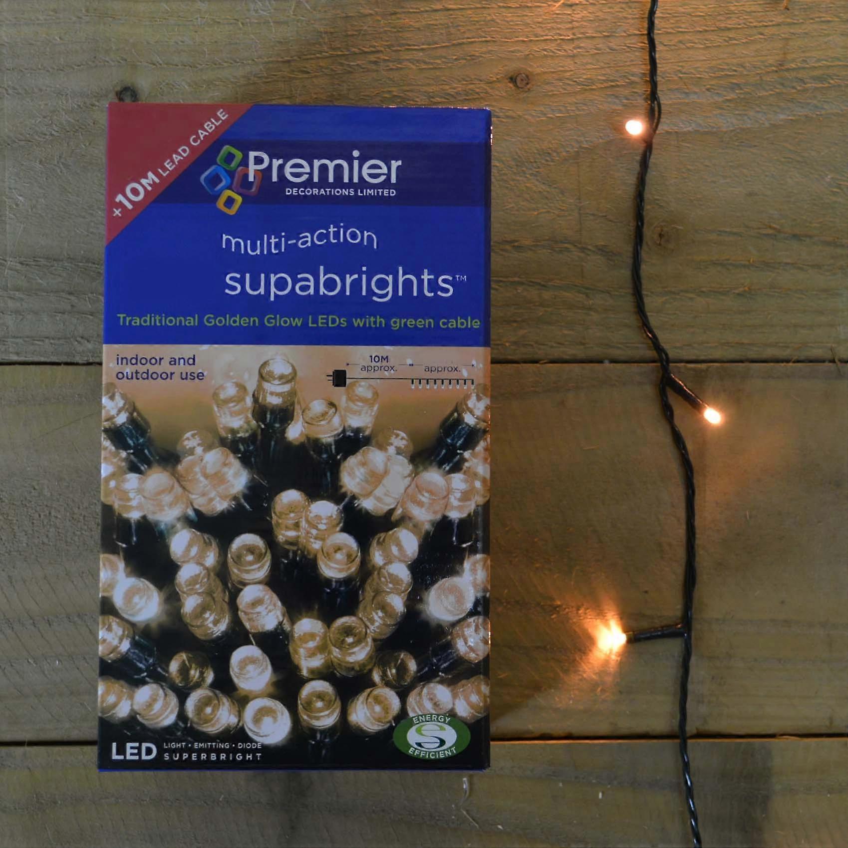 20M 200 Led Premier Supabright Outdoor Christmas Lights Traditional ...