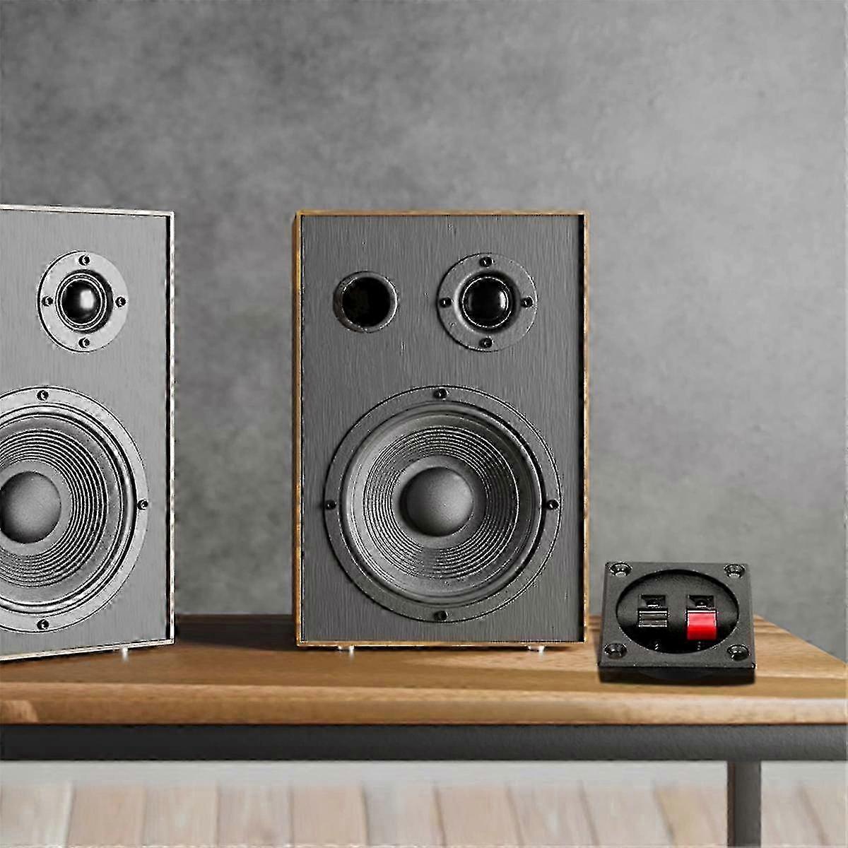 4PCS Spring Loaded Speaker Terminal Cup Square Binding Post Connector ...