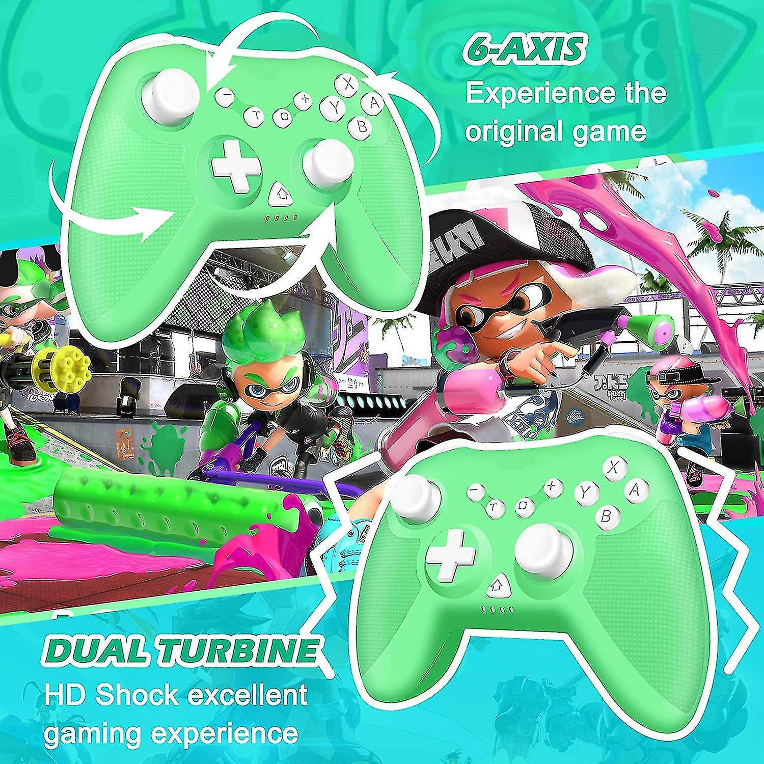 Controller For Nintendo Switch 6-axis Sensor Dualshock Turbo Wireless ...