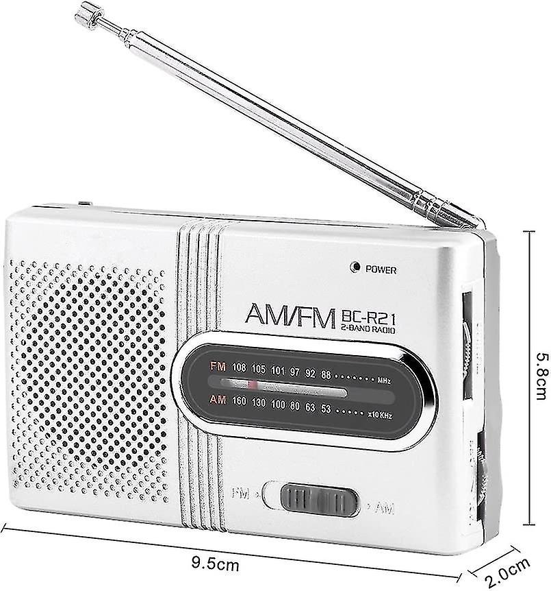 Portable Radio, Fm Radio Player Powered By 2 Aa Batteries (not Included ...
