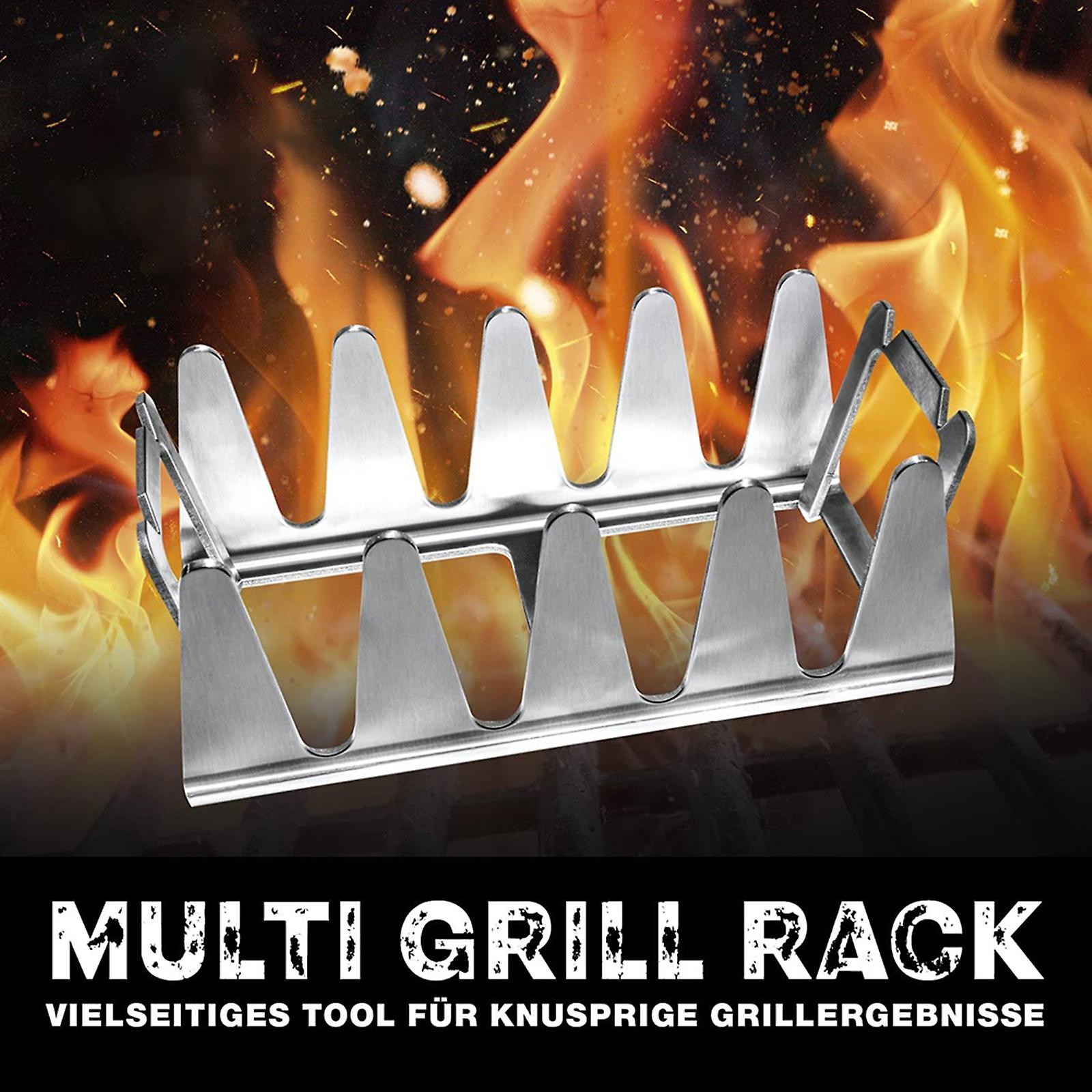Stainless Steel Bbq Holder For Crispy Crusts- Multi Grill Rack For Meat ...