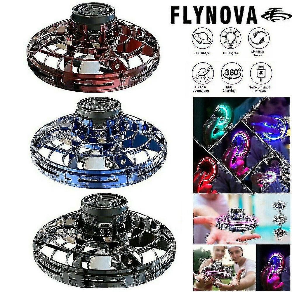 Flynova Drone Hovering Flying Spinner Boomerang Fidget Led Light Kids ...