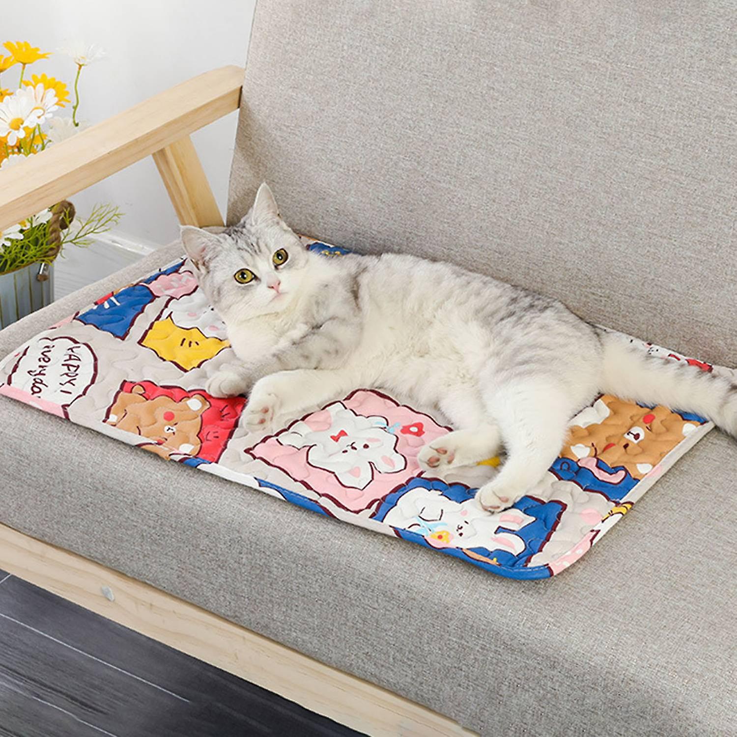 Pet Mat Cartoon Animal Printing Dog Sleeping Pad Summer Moisture ...