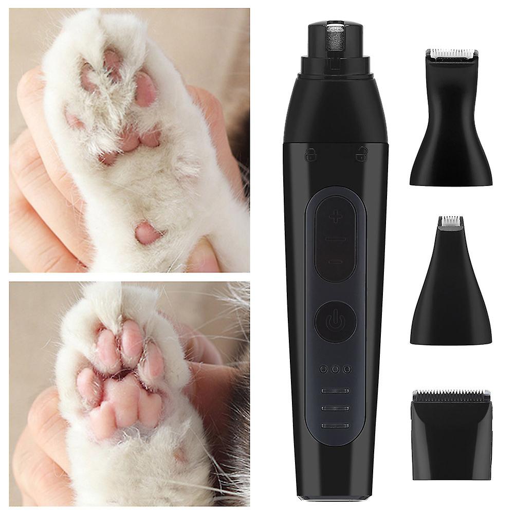 Four-in-one pet shaver USB electric clipper nail polisher cat and dog ...