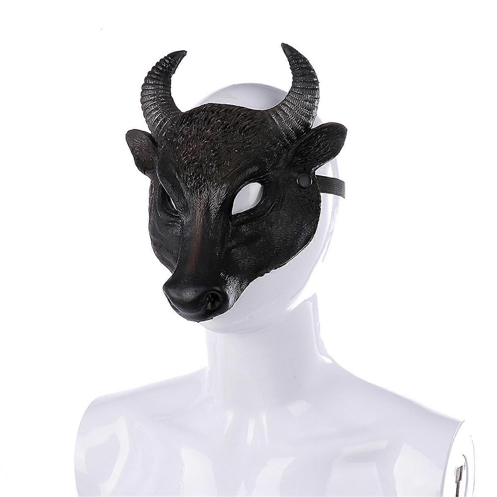 Easter Carnival Party Half Face Foam 3D Realistic Bull Head Mask [jkw ...