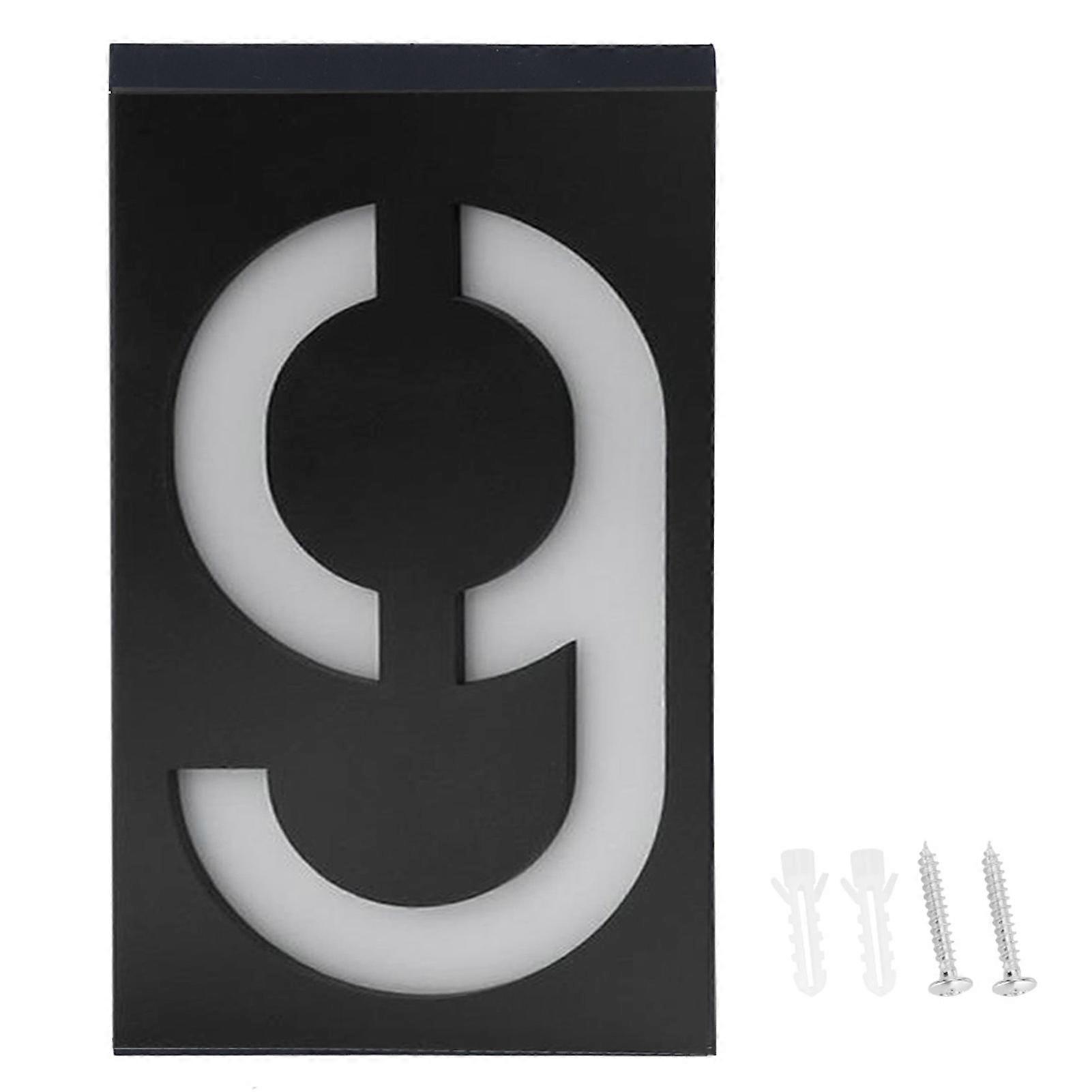 Outdoor Solar Power LED Number Sign Light House Hotel Store Door ...