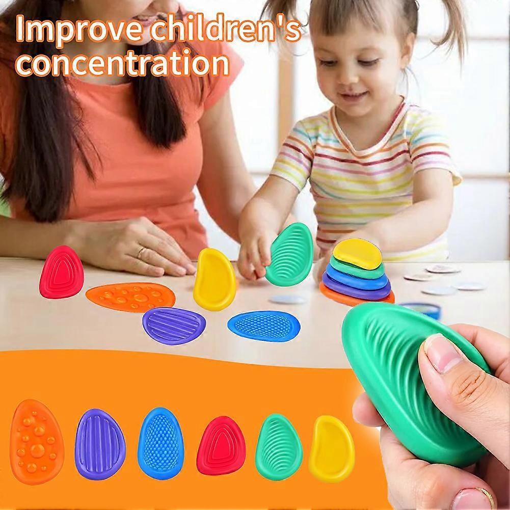 6Pcs/Set Sensory Stone Adults Fidgets Sensory Stone for Home Travel ...