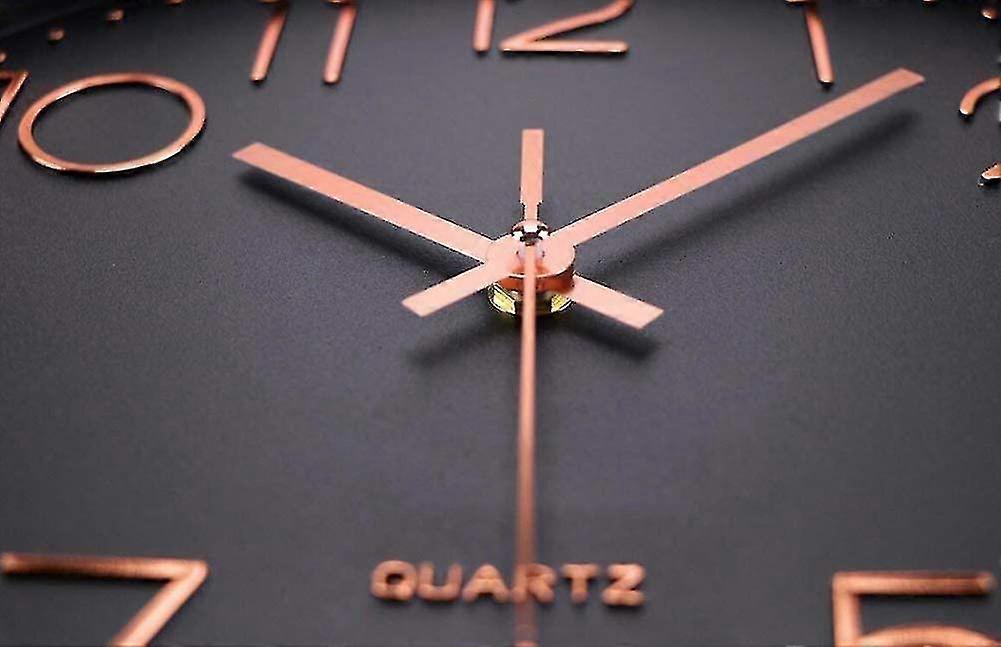 Silent Wall Clock 12 In Kitchen Clock Quartz Battery Operated Round ...