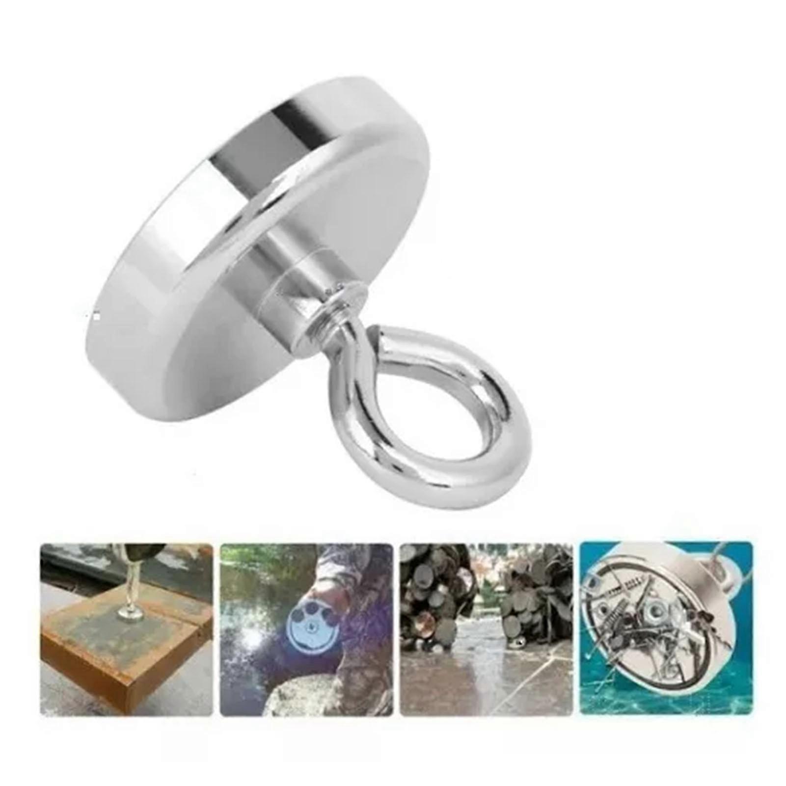 Fishing Magnet 40KG Pulling Force Strong Magnetic with 20m Nylon Rope ...