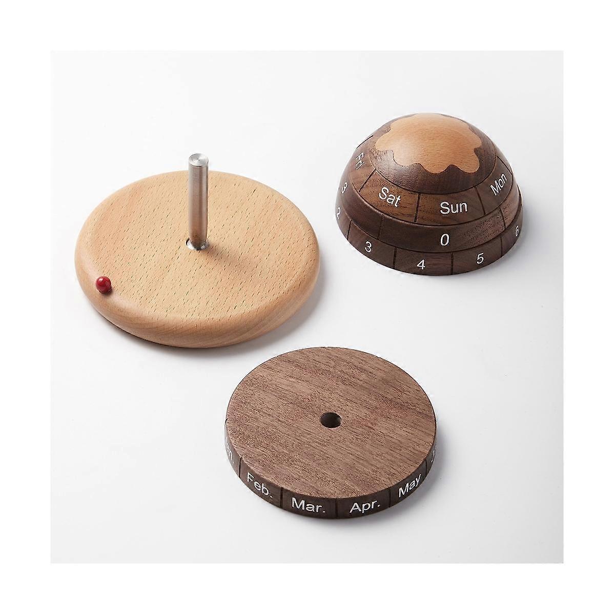 Wooden Desktop Calendar Decor, Office Desk Decor, Block Calendar for ...